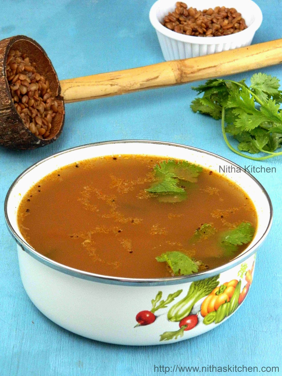 Kollu Rasam | Horse Gram Lentil Soup Recipe - Nitha Kitchen