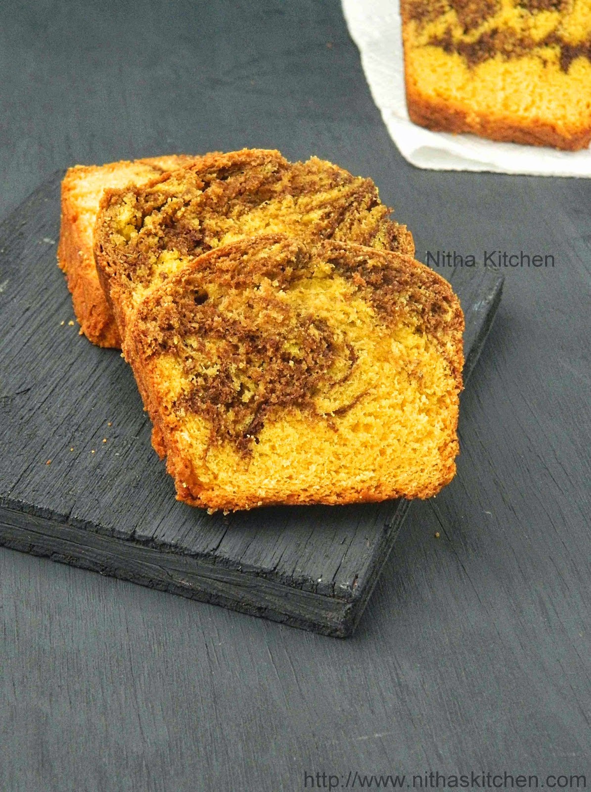 Eggless Mango Chocolate Loaf Cake Recipe - Nitha Kitchen