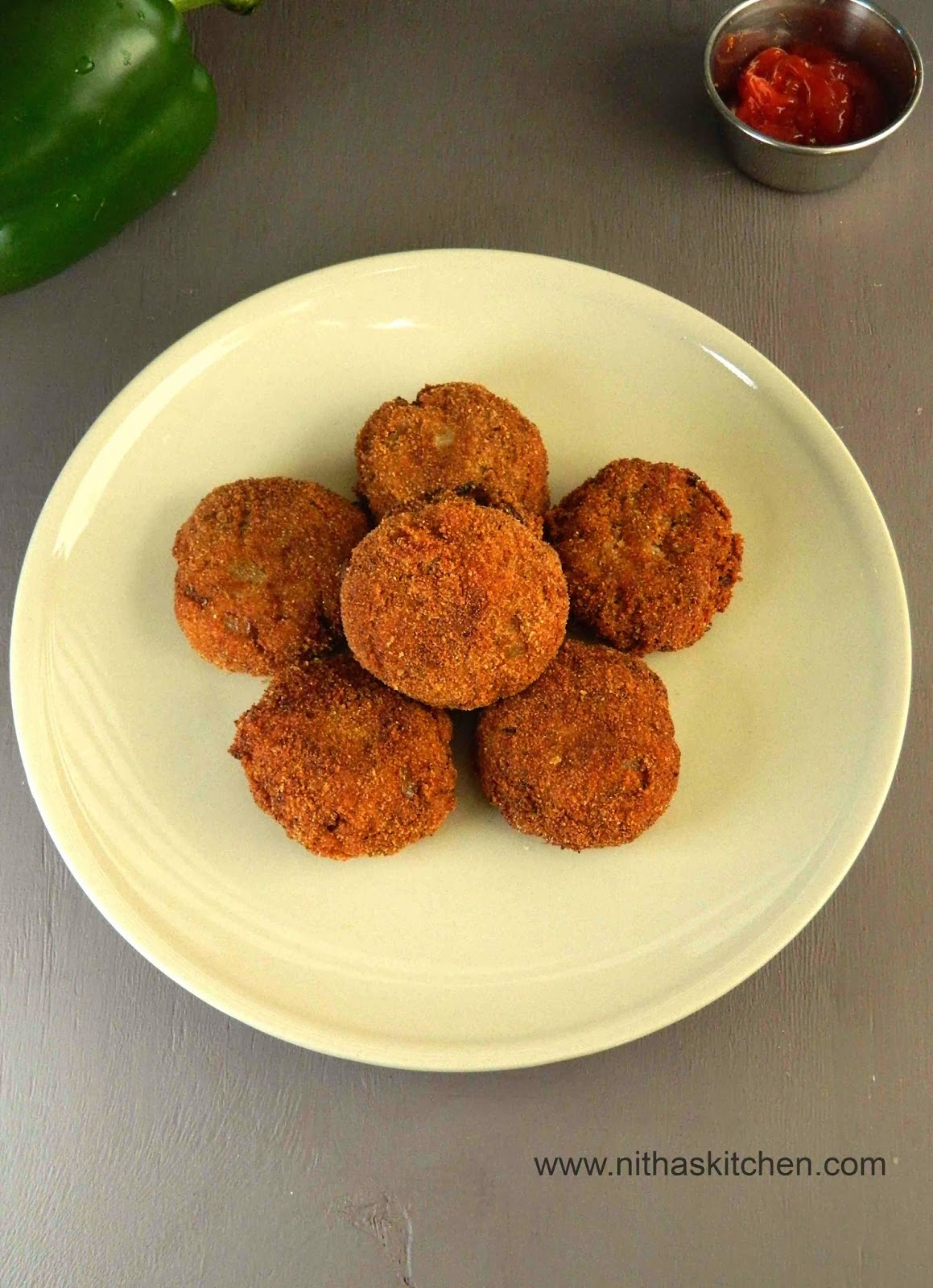 Indian Style Chicken Cutlet Recipe - Nitha Kitchen