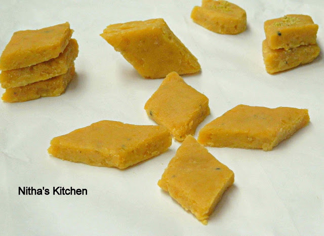 Chana Dal Burfi Recipe - Nitha Kitchen
