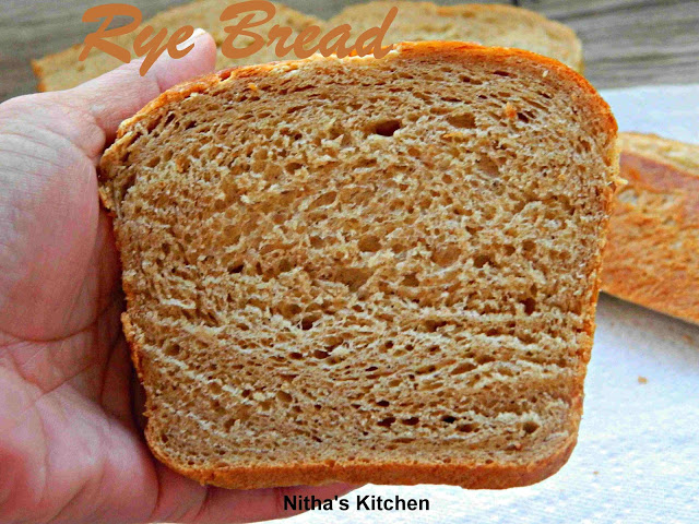 Tangzhong Rye Bread Whole Grain Bread - Nitha Kitchen