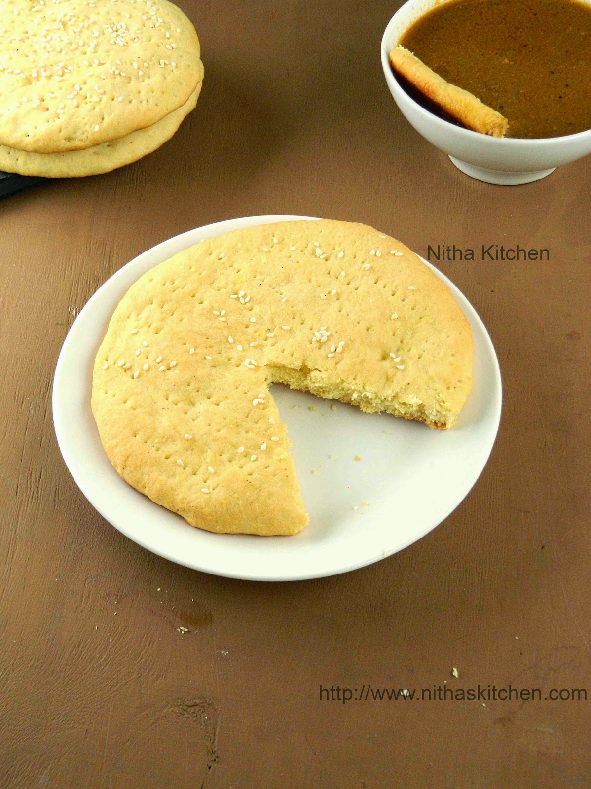 Sheermal | Shirmal | Saffron Flavored Flat Bread - Nitha Kitchen