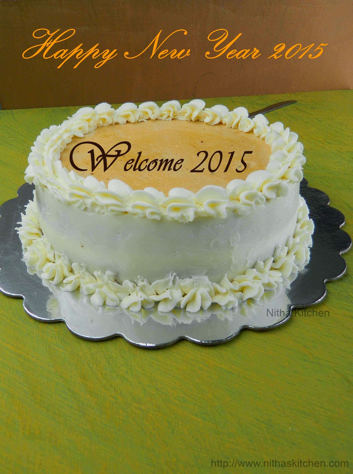 Eggless Vanilla Paneer Cake Butterscotch Butter Cream - Nitha Kitchen