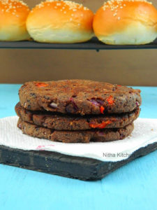 Homemade Black Bean Patty Burger Recipe - Nitha Kitchen