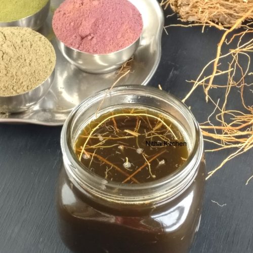 Homemade Herbal Hair Oil With Video Tutorial - Nitha Kitchen