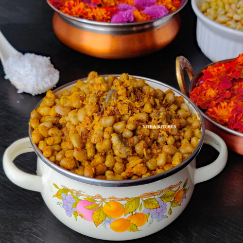 Black-Eyed Peas Savory Sundal Recipe - Nitha Kitchen