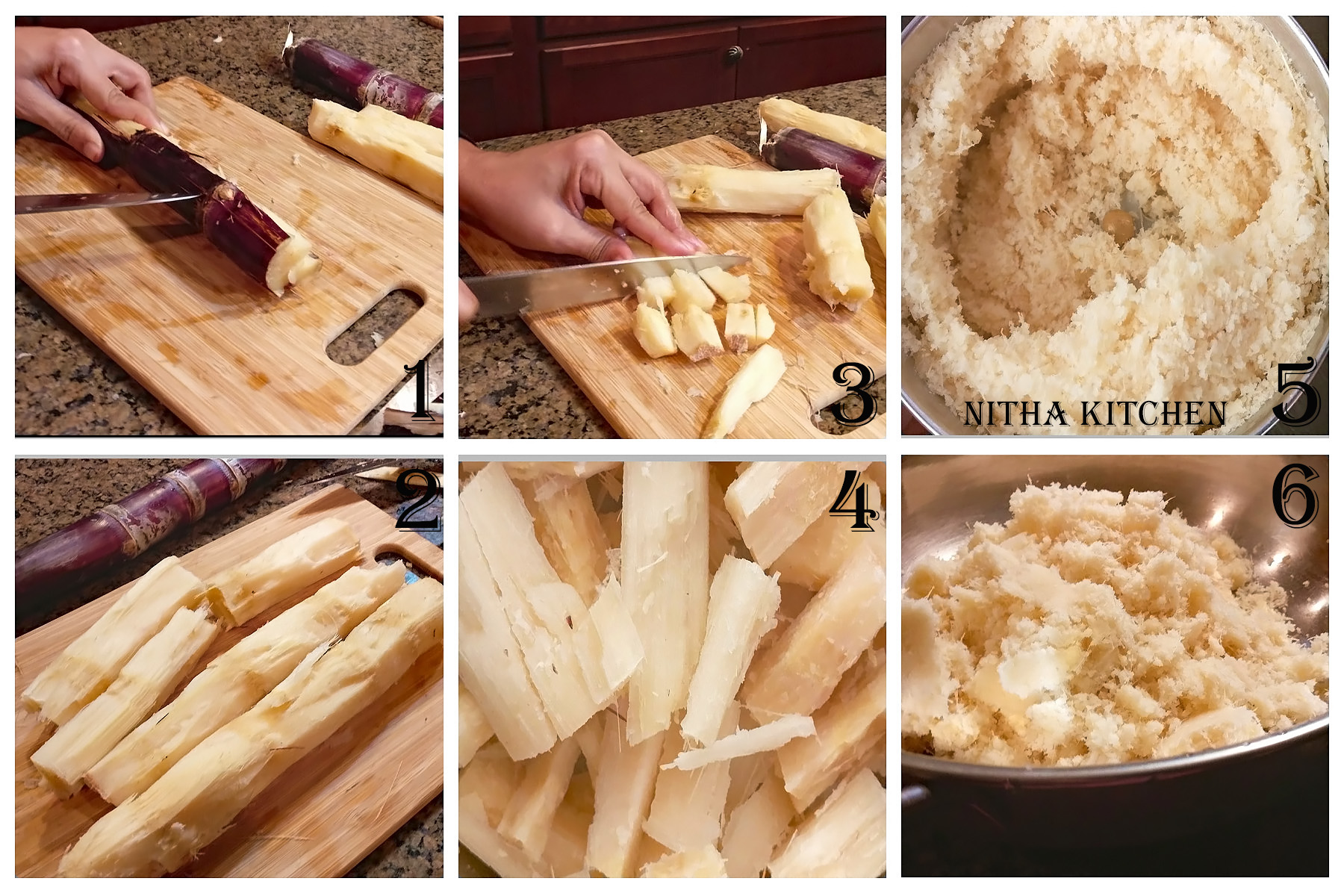 Homemade Sugarcane Juice Karumbu Juice - Nitha Kitchen