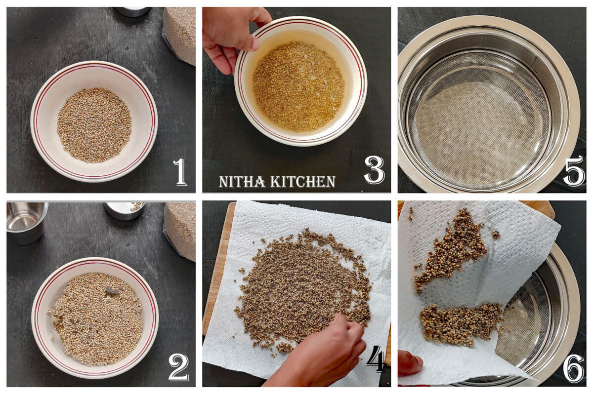 Homegrown Pearl Millet Sprouts Salad - Nitha Kitchen